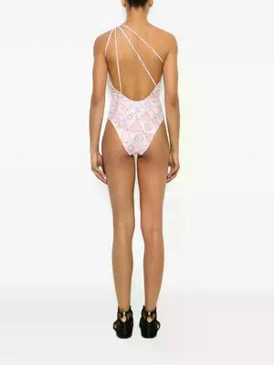 Emilio Pucci Occhi-print Asymmetrical One-piece Swimsuit - Pink
