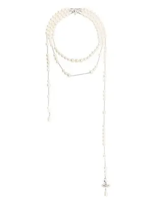 VIVIENNE WESTWOOD Necklace Broken Pearl "broken - Metallic