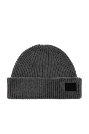 Paul Smith Beanie With Sewn-in Logo - Grey