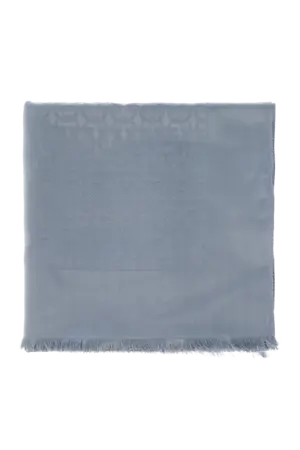 FERRAGAMO Monogram Scarf - Blue