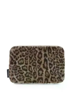 Apparis Leopard-print Faux-fur Laptop Sleeve - Brown