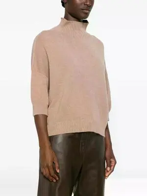 Imperial Ribbed-trim Short-sleeve Sweater