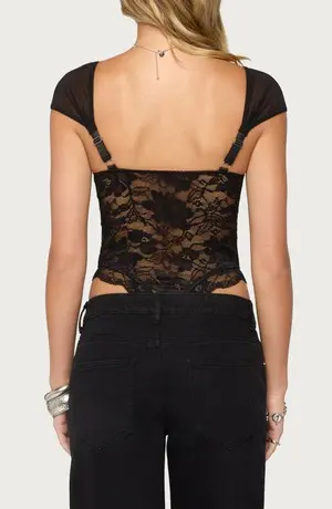 EDIKTED Gasha Lace Cupped Bodysuit
