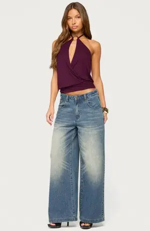 EDIKTED Metta Ring Cutout Halter Top