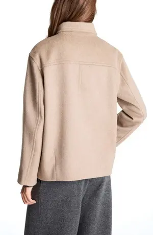 KENNETH COLE Brushed Wool Blend Short Coat