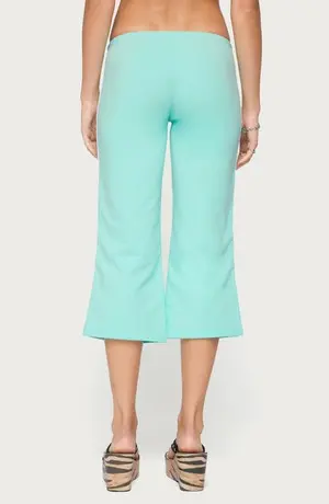 EDIKTED Milene Side Stripe Terry Drawstring Capri Pants