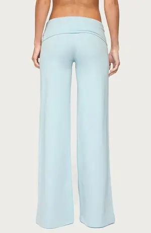 EDIKTED Poppy Wide Leg Button Foldover Pants
