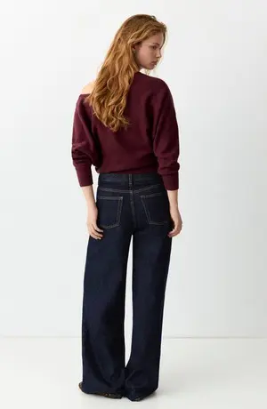 Mango Wide Leg Jeans - Open Blue