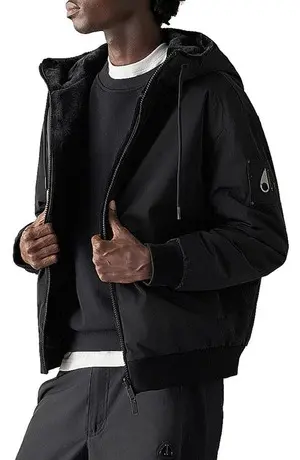 Moose Knuckles Roland Reversible Faux Fur Hooded Jacket