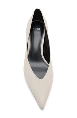 Mango Pointed Toe Kitten Heel Pump
