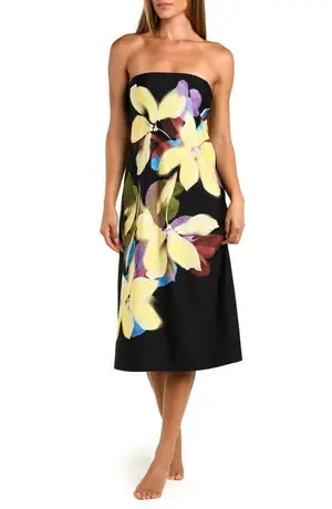 SUNSHINE 79 Afterglow Midi Cover-up Dress - Black Multi