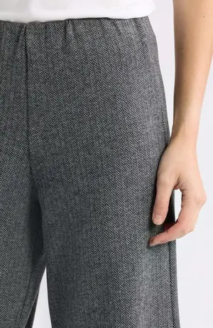 24COLOURS Herringbone Pull-on Pants