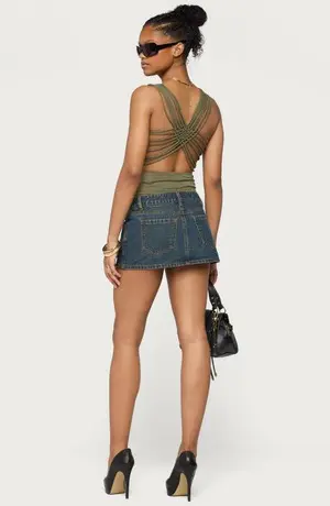 EDIKTED Faire Strappy Tank Top