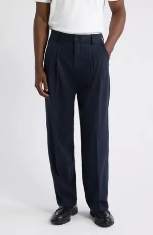 CASUAL FRIDAY Grant Pinstripe Wide Leg Pleated Pants