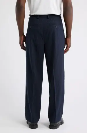 CASUAL FRIDAY Grant Pinstripe Wide Leg Pleated Pants