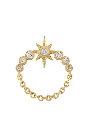 EDEN PRESLEY Orbit Gold Stud Earrings - Diamond