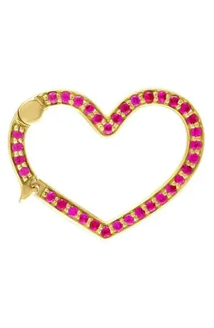 EDEN PRESLEY 14k Gold Heart Lock - Ruby