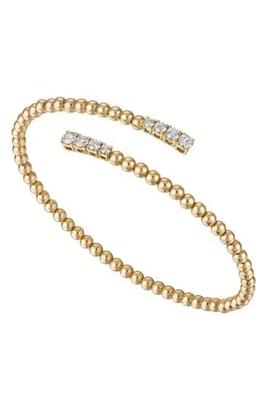 EDEN PRESLEY Bubbles 14k Gold Double Wrap Flex Bangle - Diamond