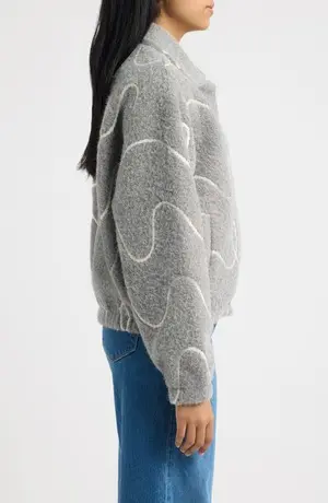 24COLOURS Squiggle Bomber Jacket