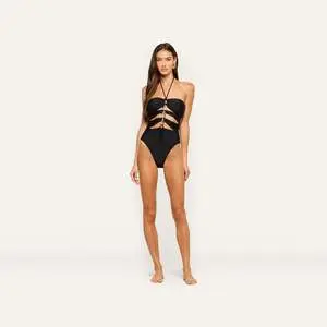 L'Agence Opus Halter One-piece Swimsuit
