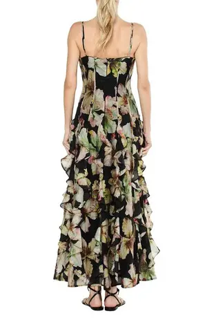 CIEBON Loiselle Floral Ruffle Maxi Dress