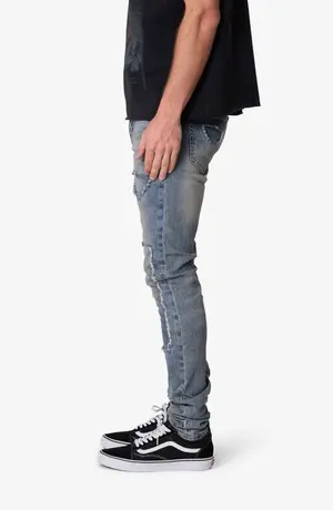 Mnml Skinny Distressed Repair Patch Jeans