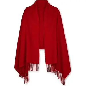 Sofia Cashmere Cashmere Woven Wrap - Dark Red