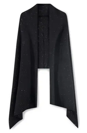 Sofia Cashmere Cashmere Sequin Wrap - Black
