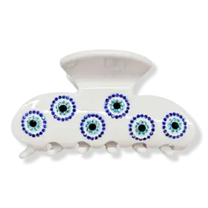 RPZL Italian Acetate Sweetheart Claw Clip - Evil Eye