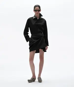 Bottega Veneta Wool Grain De Poudre Skirt