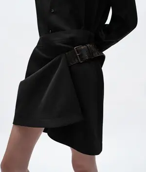 Bottega Veneta Wool Grain De Poudre Skirt