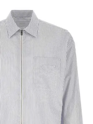 Prada Zip Striped Shirt