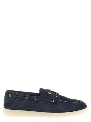 Prada Suede Boat Shoe - Blue