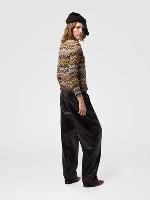 Missoni Slim Cardigan With Striped Chevron Motif