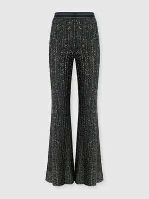 Missoni Striped Flared Trousers With Sequins