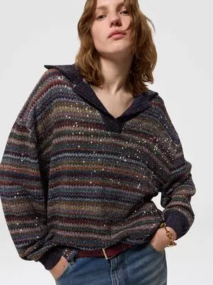 Missoni Oversized Polo Shirt With Sequins