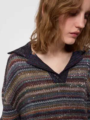 Missoni Oversized Polo Shirt With Sequins