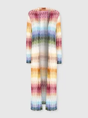 Missoni Long Cardigan With Dégradé Wave Motif - Multicoloured