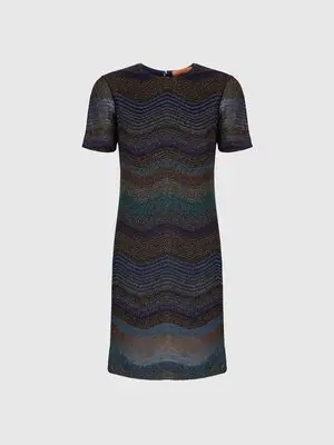 Missoni Mini Dress With Wide Wave Motif - Multicoloured