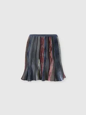 Missoni Flared Space-dye Viscose Lamé Mini Skirt