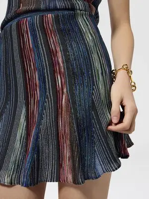 Missoni Flared Space-dye Viscose Lamé Mini Skirt