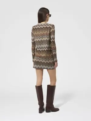 Missoni Zig Zag Knit Mini Dress In Viscose