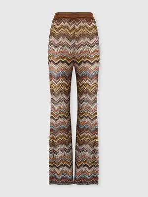 Missoni Palazzo Trousers With Striped Chevron Motif