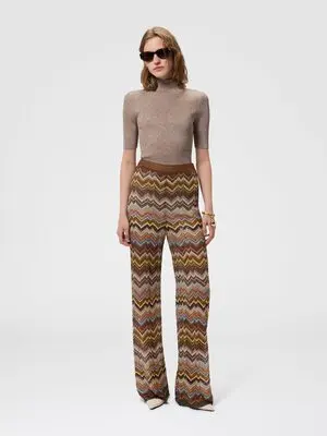 Missoni Palazzo Trousers With Striped Chevron Motif