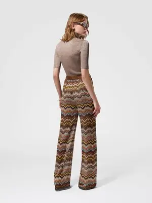 Missoni Palazzo Trousers With Striped Chevron Motif