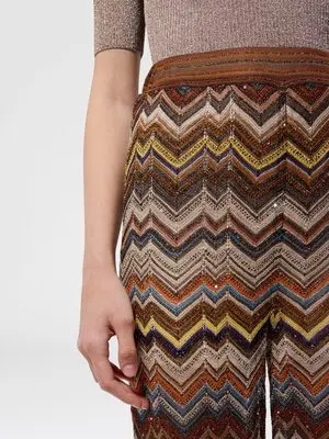 Missoni Palazzo Trousers With Striped Chevron Motif