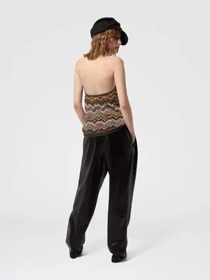 Missoni Halterneck Top With Striped Chevron Motif