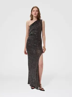 Missoni One-shoulder Long Dress With Sequins