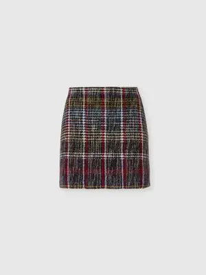 Missoni Pure Wool Mini Skirt With Check Motif
