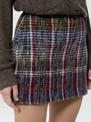 Missoni Pure Wool Mini Skirt With Check Motif